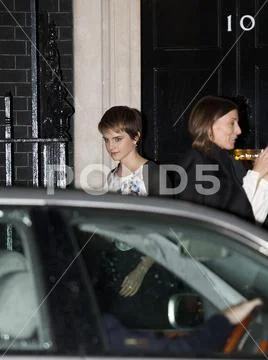 Actress And Fashion Icon Emma Watson Leaves Number 10 Downing Street ...