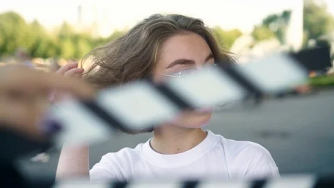 Actress close up in advertisement shooti... | Stock Video | Pond5