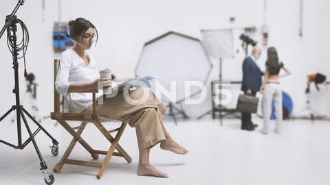Actress reading the script in the film studio ~ Premium Photo #247973349