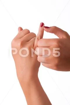 Acupressure hands pointing out acupressure points ,model released ...