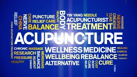 Acupuncture animated word cloud,animatio... | Stock Video | Pond5