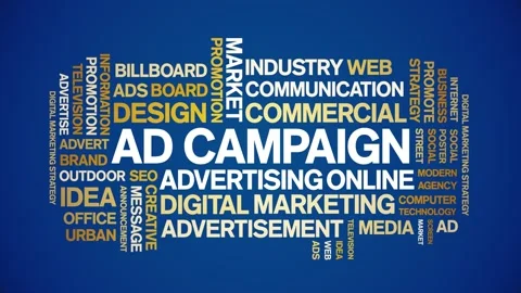 AD campaign animated word cloud,animatio... | Stock Video | Pond5