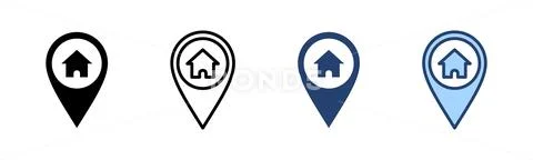 Address icon vector. home location sign and symbol. pinpoint: Royalty ...
