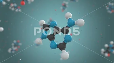 Adenine, a part of DNA, plastic molecule model. Organic chemistry or ...