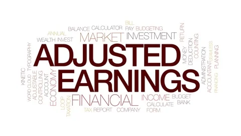 Adjusted earnings animated word cloud. K... | Stock Video | Pond5