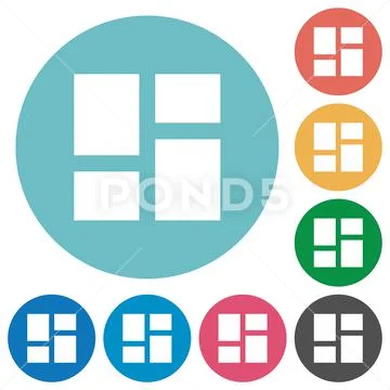 Admin dashboard panels flat round icons: Graphic #151781793