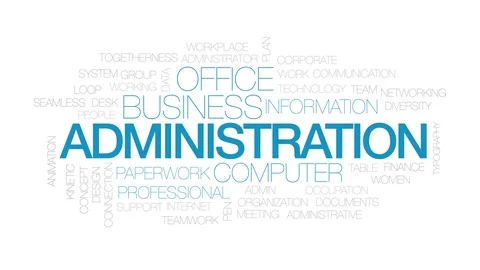 Administration animated word cloud. Kine... | Stock Video | Pond5