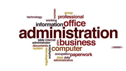 Administration animated word cloud, text... | Stock Video | Pond5