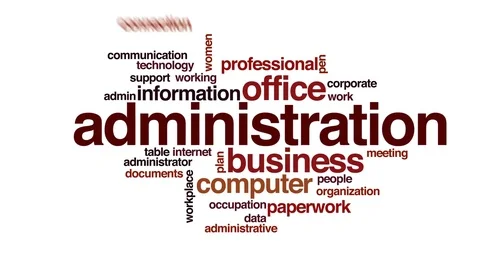 Administration animated word cloud, text... | Stock Video | Pond5