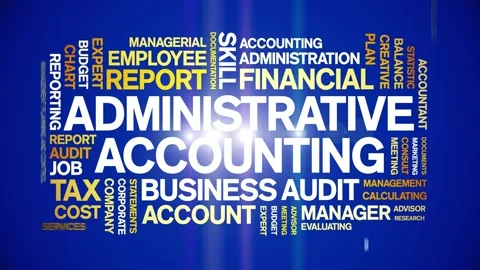 Administrative Accounting animated word ... | Stock Video | Pond5