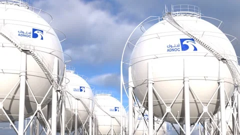 ADNOC Editorial Render: LNG and LPG Sphe... | Stock Video | Pond5