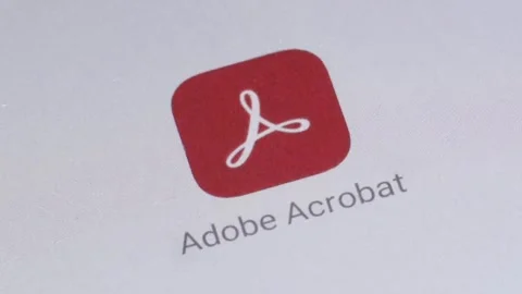 Adobe Acrobat App Icon Launching On Scre... | Stock Video | Pond5