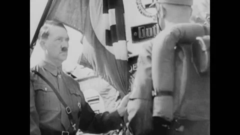 Adolf Hitler congratulating a German sol... | Stock Video | Pond5