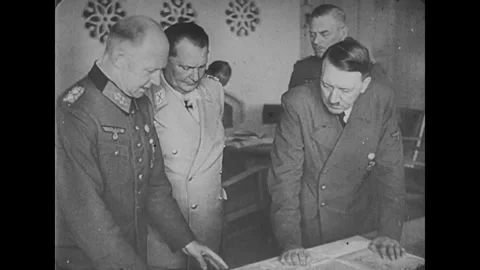 Adolf Hitler. Meeting with the generals | Stock Video | Pond5