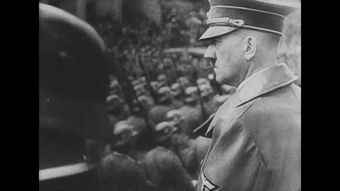 Adolf Hitler at a military parade. Wehrm... | Stock Video | Pond5