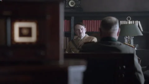 Adolf Hitler in office listening to a ra... | Stock Video | Pond5