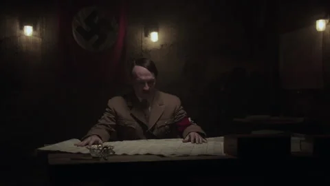 Adolf Hitler sitting near table during W... | Stock Video | Pond5