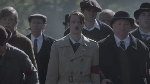Adolf Hitler walking with German Workers... | Stock Video | Pond5