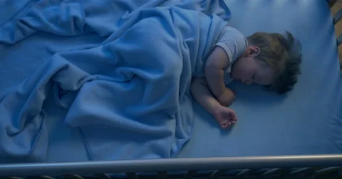 Adorable Baby Sleeping at Night Time | Stock Video | Pond5