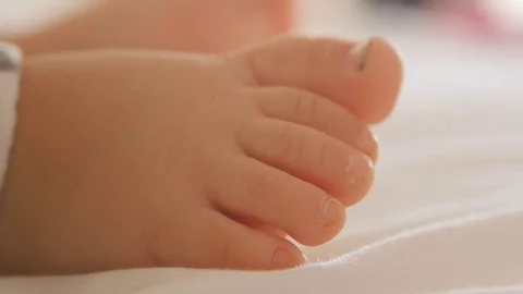 Little Girls Toes Up Close Stock Video Footage | Royalty Free Little ...