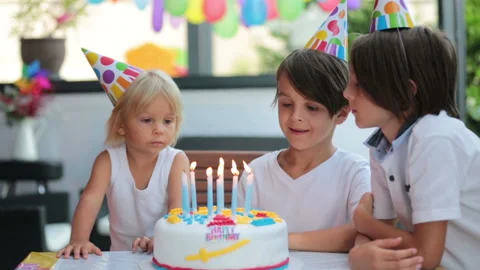 Adorable happy children, little kid boys... | Stock Video | Pond5