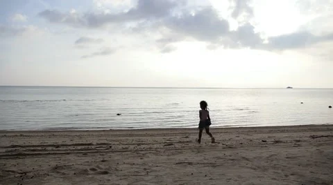 Adorable Happy Little Girl on Beach Vaca... | Stock Video | Pond5