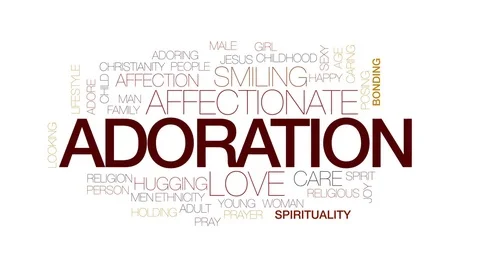 Adoration animated word cloud, text desi... | Stock Video | Pond5