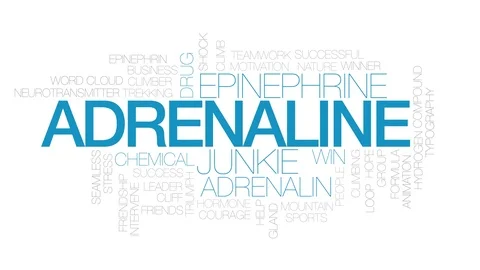 Adrenaline animated word cloud. Kinetic ... | Stock Video | Pond5