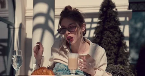 Drinking Through A Straw Stock Footage ~ Royalty Free Stock Videos | Pond5