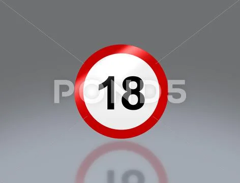 Adult sign 18 adult sign no cross line: Graphic #39934069