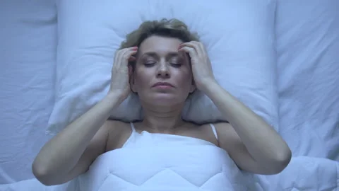 Adult woman closing her eyes, falling as... | Stock Video | Pond5