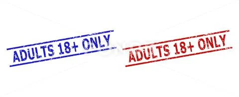 ADULTS 18+ ONLY Watermarks with Rubber Style and Parallel Lines ...