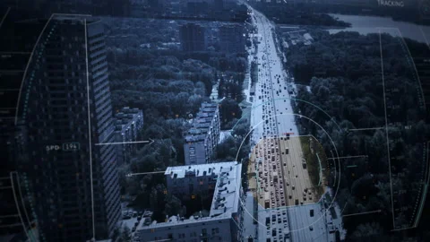 Advanced police drone has identified the... | Stock Video | Pond5