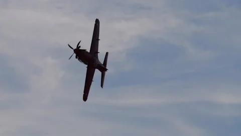 Advanced propeller military trainer airc... | Stock Video | Pond5