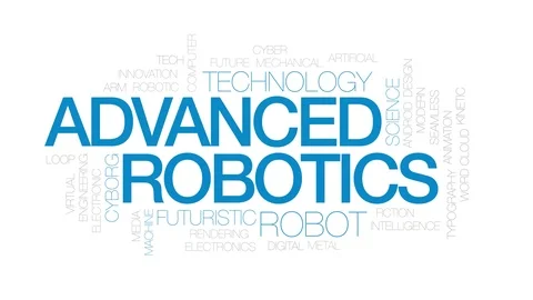 Advanced robotics animated word cloud. K... | Stock Video | Pond5