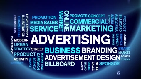 Advertising animated word cloud,animatio... | Stock Video | Pond5