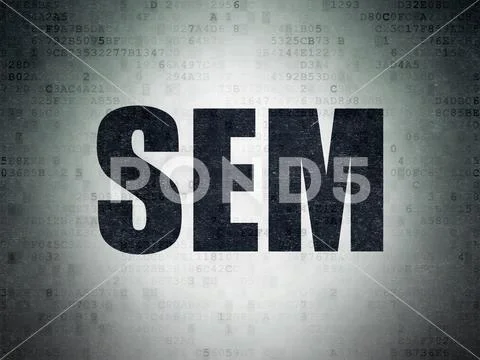 Advertising concept: SEM on Digital Data Paper background ~ Clip Art ...
