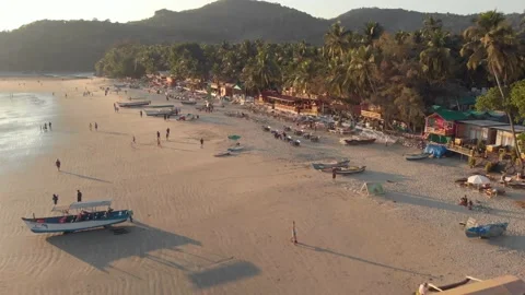 Aerial 4k drone footage of a beach at su... | Stock Video | Pond5