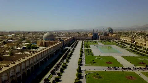 Aerial 4K. Naqsh-e Jahan Square. Isfahan... | Stock Video | Pond5