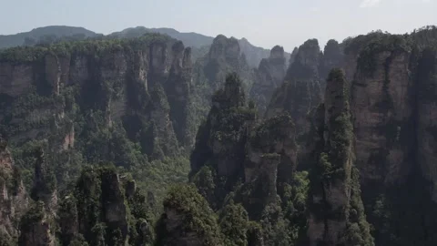 Aerial 4K view of Avatar mountains in Zh... | Stock Video | Pond5