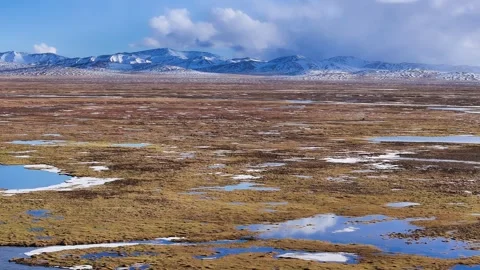 Aerial 4K View of Plateau Wetland Ecosys... | Stock Video | Pond5