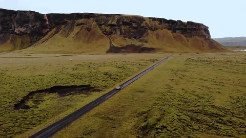 Aerial 4k view of a SUV car driving on a... | Stock Video | Pond5