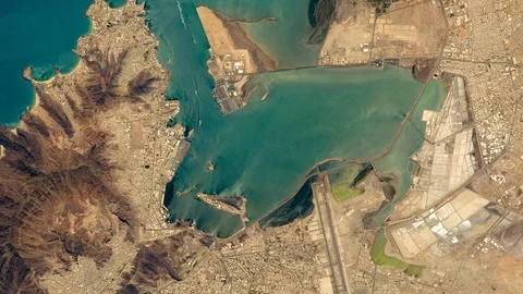 Aerial of Aden harbor in Yemen. 4K | Stock Video | Pond5