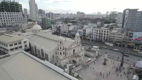 Aerial and Drone Shot Video of Quiapo Ch... | Stock Video | Pond5