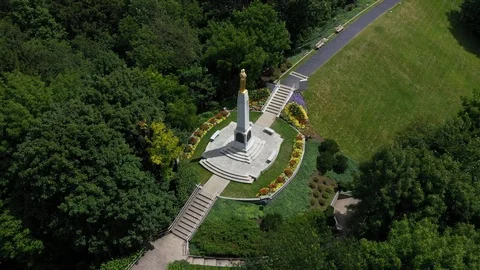 Aerial Angel Moroni Hill Cumorah Mormon ... | Stock Video | Pond5