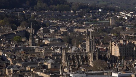Aerial Bath city time lapse England with... | Stock Video | Pond5