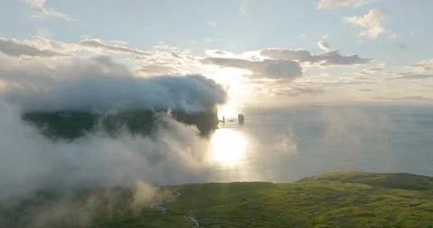 Aerial Beautiful View Of Clouds Over Mou... | Stock Video | Pond5