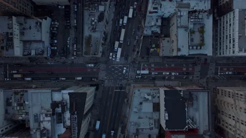 Aerial birds eye overhead top down view ... | Stock Video | Pond5