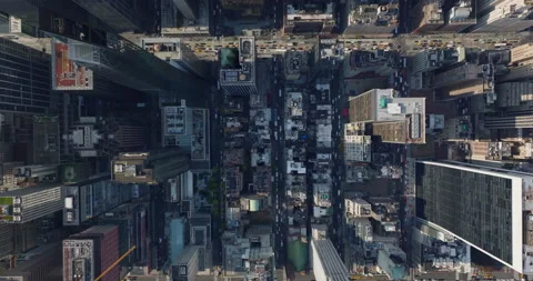 Aerial birds eye overhead top down view ... | Stock Video | Pond5