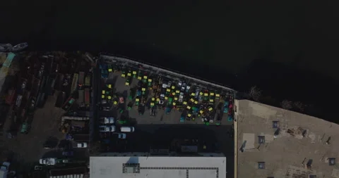 Aerial birds eye overhead top down desce... | Stock Video | Pond5